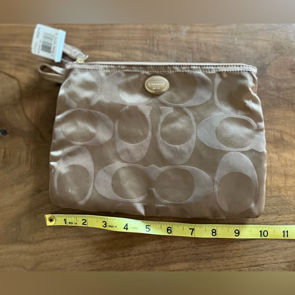 Coach | Accessories | Coach Makeup Bag Tan Never Used | Poshmark